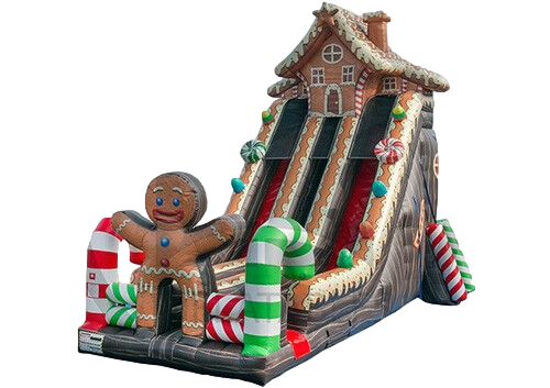 27' Gingerbread House Slide - Party Perfect Rentals